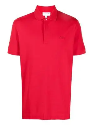 Lacoste Logo-patch Cotton Polo Shirt - Red