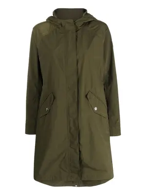 Woolrich Hooded Mid-length Coat - Green