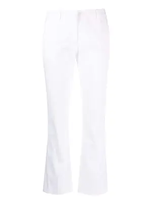 PT TORINO Mid-rise Flared Trousers - White