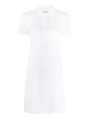 Lacoste Logo-patch Polo Dress - White