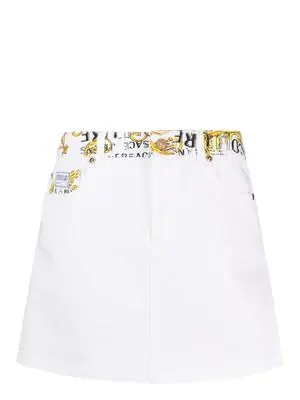 VERSACE Logo Couture Mini Skirt