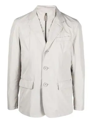 Herno Buttoned-up Single-breasted Blazer - Neutrals