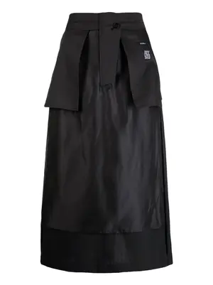Goen.j Inside-out Midi Skirt - Black