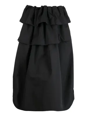 Goen.j Ruffled Midi Skirt - Black