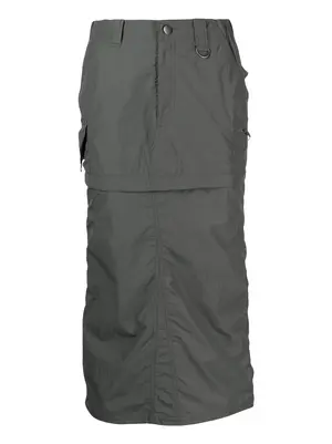Goen.j Detachable Panel Cargo Skirt - Grey
