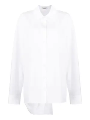Goen.j Twist-detailing Cotton Shirt - White