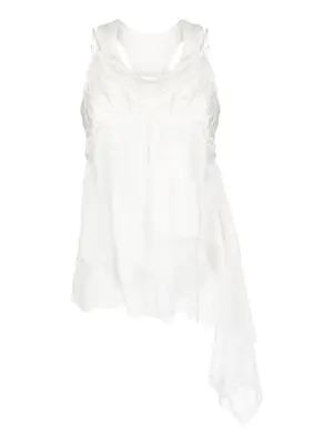 Goen.j Lace-trimmed Double-layer Camisole - White