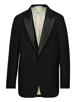 MAISON MARGIELA Single-breasted Wool Blazer - Black