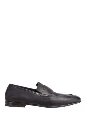Zegna L'asola Leather Loafers - Black