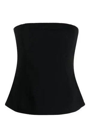 CO Strapless Stretch-Crepe Top