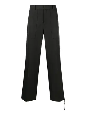 Helmut Lang Buckle-detail Trousers - Green
