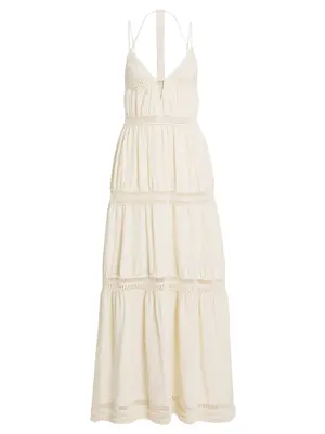 Simkhai Rocky Crochet-trimmed Cutout Maxi Dress - Cream