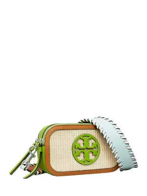 Tory Burch Mini Miller Raffia Crossbody Bag Multi