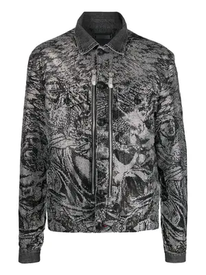 Philipp Plein Crystal-embellished Jacket - Grey