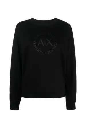 Armani Exchange Logo-print Sweatshirt - Black