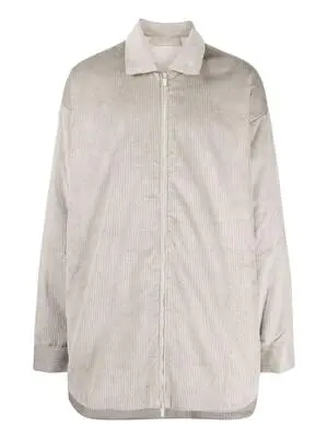 Fear Of God Corduroy Zip-up Shirt Jacket - Grey