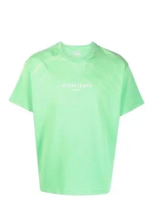 Guess Logo-print Short-sleeve Cotton T-shirt - Green