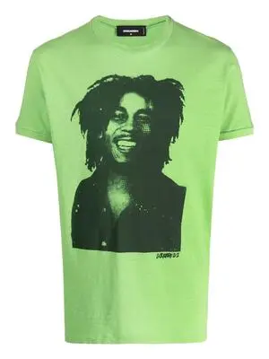 Dsquared2 Photograph-print Cotton T-shirt - Green