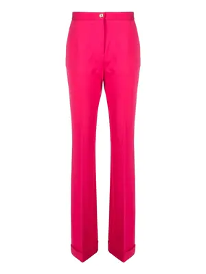 Pinko Pressed-crease High-waist Trousers - Pink