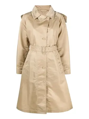 MONCLER Moncler Hooded Belted Trench Coat