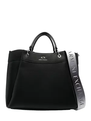 Armani Exchange Logo-stamp Tote Bag - Black