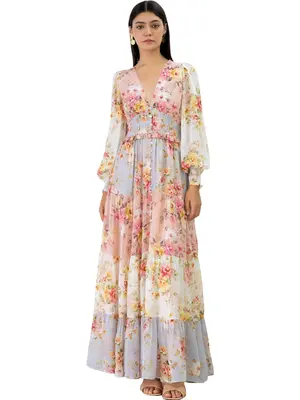 Yumi Kim Frida Floral Maxi Dress - Red
