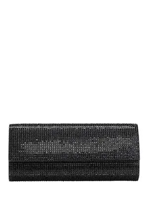Judith Leiber Perry Beaded Crystal Clutch Bag - Ebonized Jet