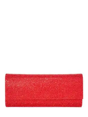 Judith Leiber Perry Beaded Crystal Clutch Bag Silver/light Siam