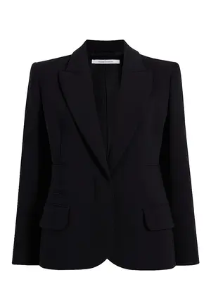 Another Tomorrow Doppio Tailored Blazer - Black