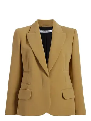 Another Tomorrow Doppio Tailored Blazer - Hazelnut