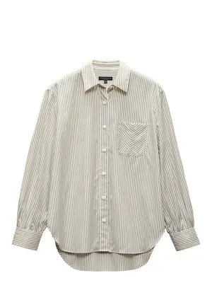 Rag & Bone Rag & Bone Maxine Striped Shirt Silverstrp