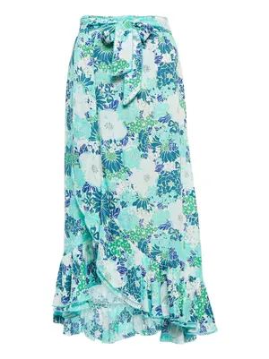 Poupette St Barth Aude Floral Midi Skirt - Multicoloured