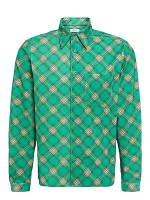 ERL Checked Cotton Corduroy Shirt - Green
