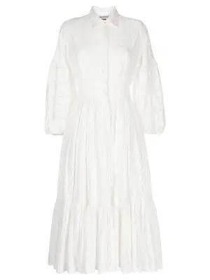 Evarae Sienna Cotton Maxi Dress - White