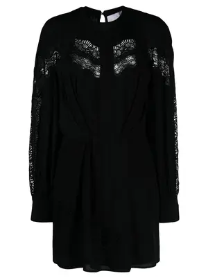 IRO PARIS Belinda Lace-trim Mini Dress - Black