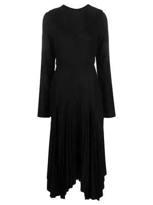 IOANA CIOLACU Pleated Maxi Dress - Black