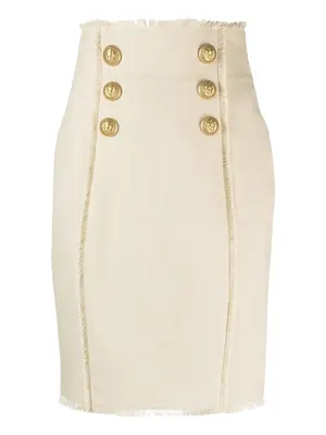 Balmain High-waisted Skirt - Neutrals