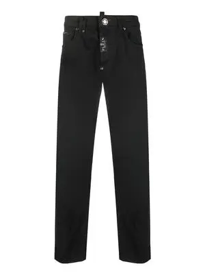 Philipp Plein Low-rise Straight-leg Jeans - Black