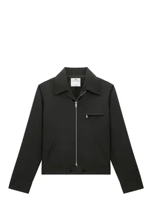 COURREGES Zip-up Shirt Jacket - Black