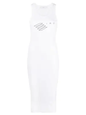 IRO PARIS Logo-print Fitted Dress - White