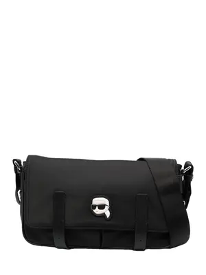 Karl Lagerfeld Ikonik Karl Patch Shoulder Bag - Black