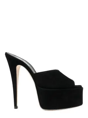 Paris Texas 155mm Peep-toe Stiletto-heel Sandals - Black