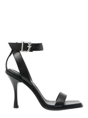 Dsquared2 Buckle 100mm Leather Sandals - Black