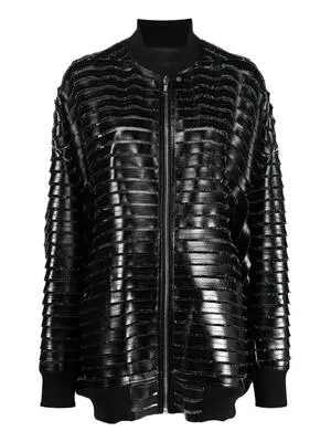 Rick Owens Faux-leather Bomber Jacket - Black