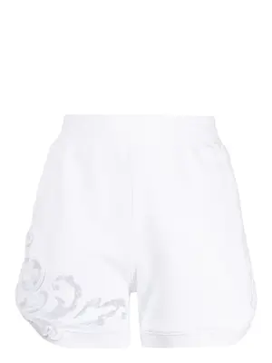 Ermanno Scervino Lace-trim High-waisted Shorts - White
