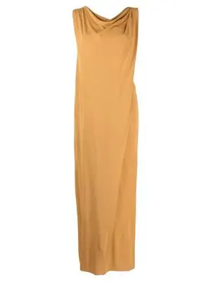 Alberta Ferretti Sleeveless Draped Cut-out Maxi Dress - Neutrals