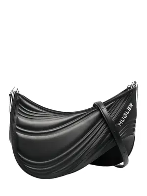 MUGLER Spiral Curve 01 Shoulder Bag - Black