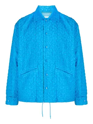 TOGA VIRILIS Textured Shirt Jacket - Blue
