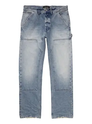 PURPLE BRAND Faded-effect Low-rise Jeans - Blue