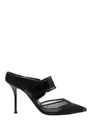 Alexander McQueen Punk Mesh Mules - Black